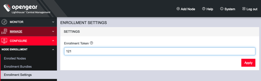 5. CONFIGURE Menu