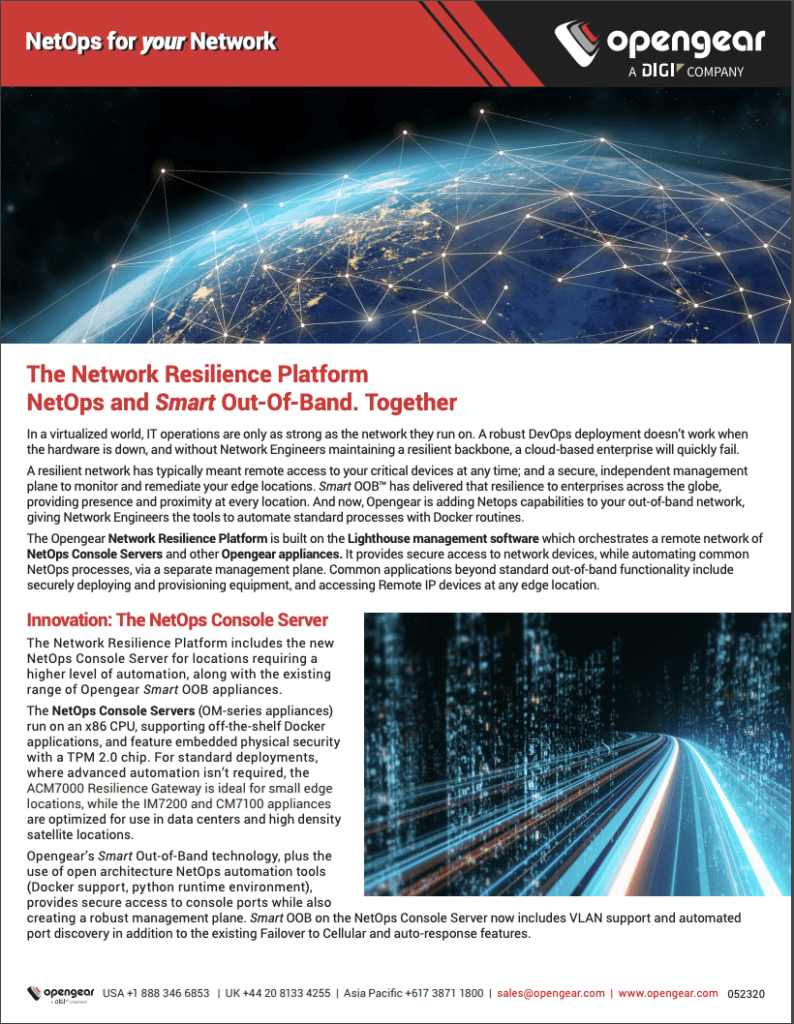 The Future Of Out-of-Band, Part 2: Adding NetOps Into The Fold – Opengear